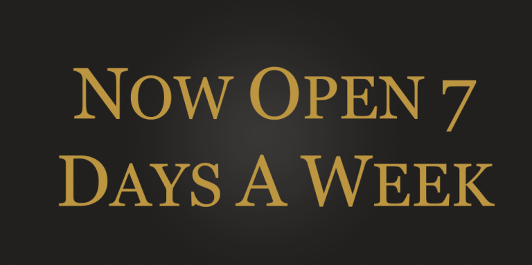 WE ARE NOW OPEN 7 DAYS A WEEK! - Mint
